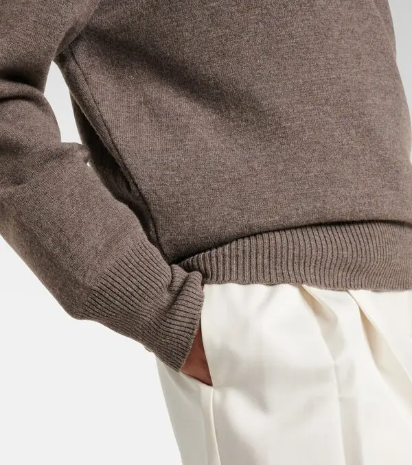 RÓHE Wool And Cashmere Polo Sweater - Grey