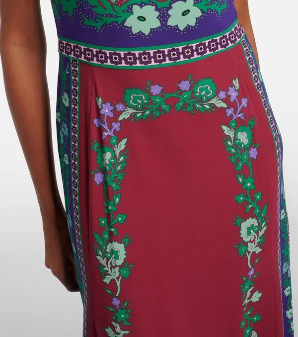 La DoubleJ Floral Printed Midi Dress - Multicoloured