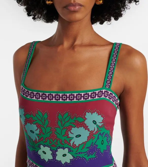 La DoubleJ Floral Printed Midi Dress - Multicoloured