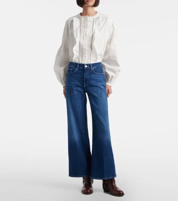 7 For All Mankind Lotta Ankle Wide-leg Jeans