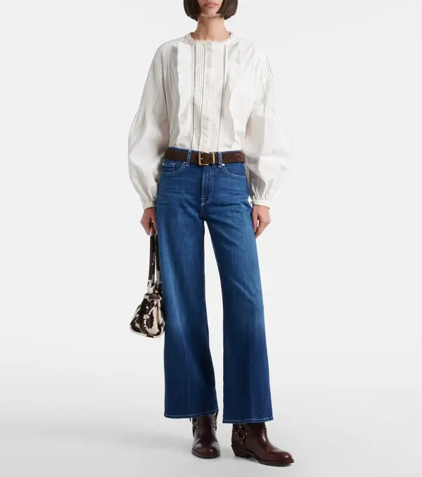 7 For All Mankind Lotta Ankle Wide-leg Jeans