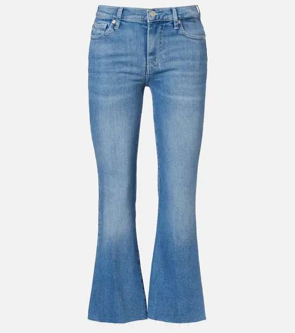 7 For All Mankind Dojo Cropped Flared Jeans