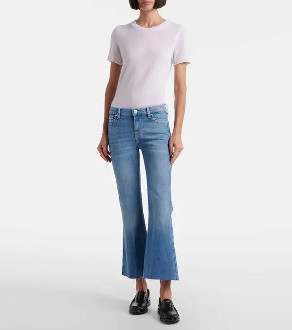 7 For All Mankind Dojo Cropped Flared Jeans