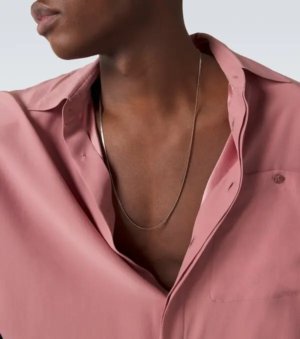 Saint Laurent Engraved Chain Necklace