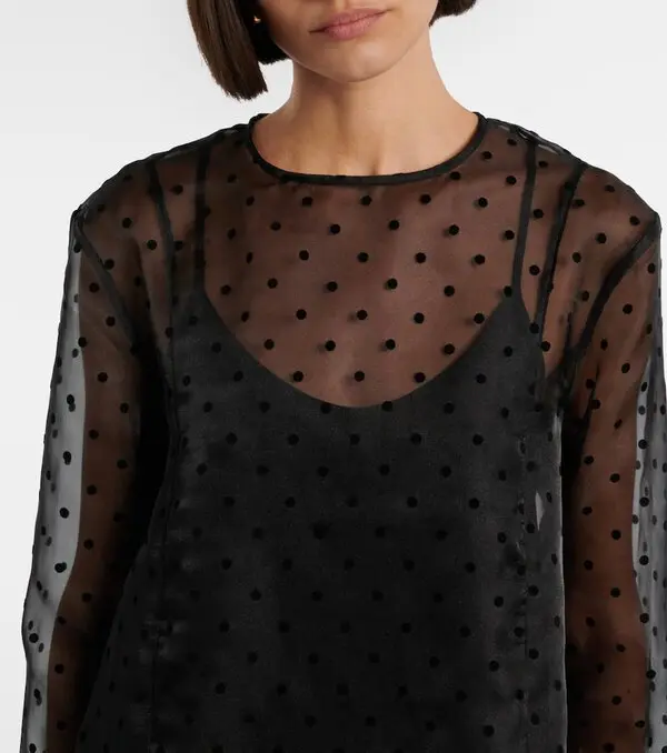 GANNI Polka-dot Organza Minidress