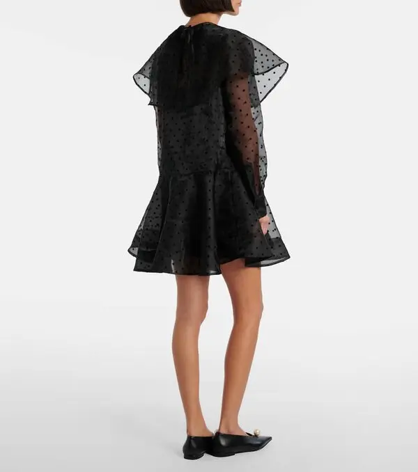 GANNI Polka-dot Organza Minidress