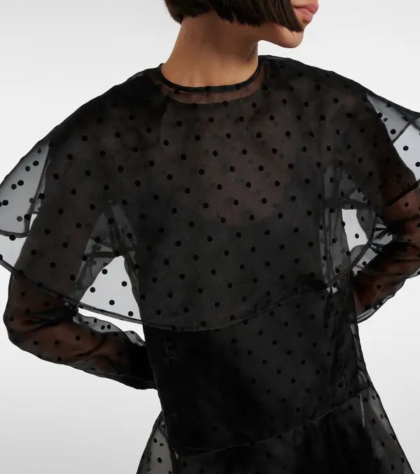 GANNI Polka-dot Organza Minidress