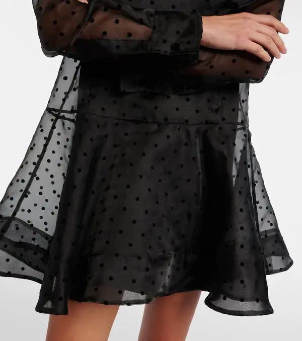 GANNI Polka-dot Organza Minidress