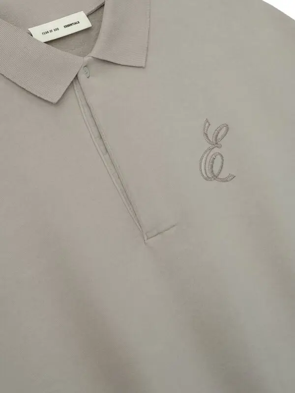 ESSENTIALS Classic Fleece Polo - Grey
