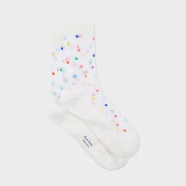 Paul Smith Sheer Tile Socks - White