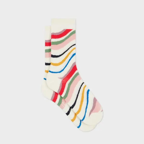 Paul Smith Cotton-blend 'swirl' Socks - White