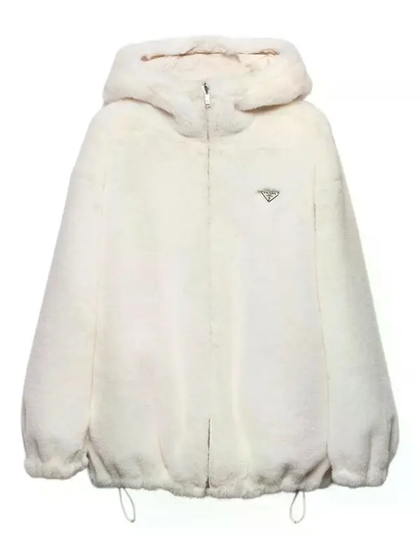 Prada Hooded Reversible Jacket - Neutrals