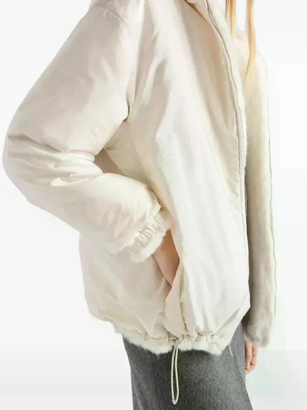 Prada Hooded Reversible Jacket - Neutrals