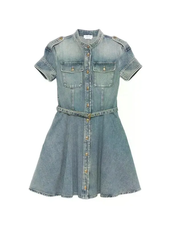 Alexander McQueen Denim Mini Dress - Blue