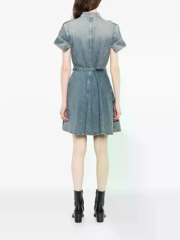 Alexander McQueen Denim Mini Dress - Blue