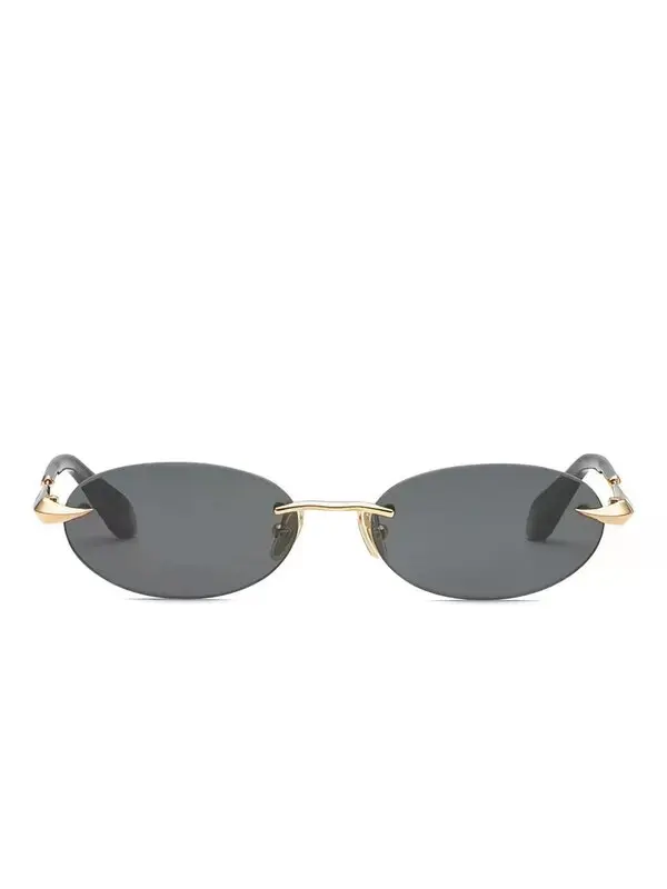 Roberto Cavalli Oval Rimless Sunglasses - Gold