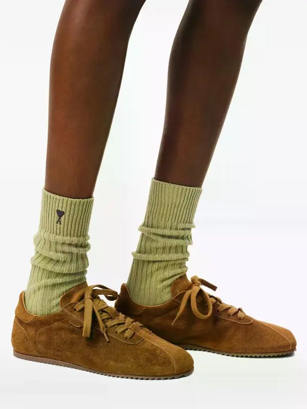 AMI Paris Cotton Blend De Coeur Socks - Green