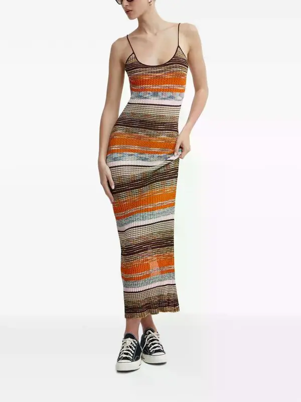 Desigual Striped Open-back Dress
