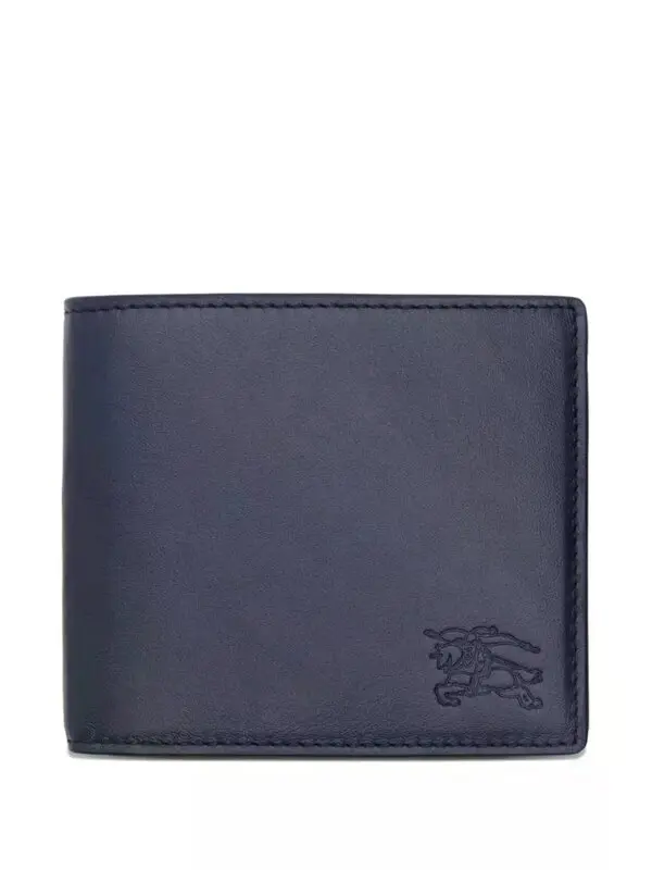 Burberry Embossed Check Bi-fold Wallet - Blue