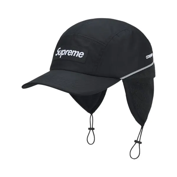 Supreme Polartec Lined Packable Earflap Cap - Black