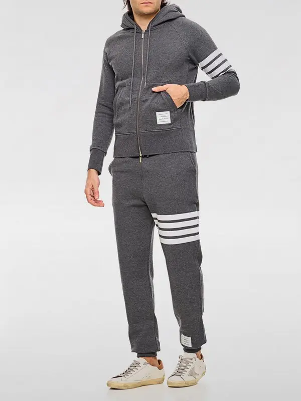 Thom Browne Full Zip Sweatshirt - Grey 1