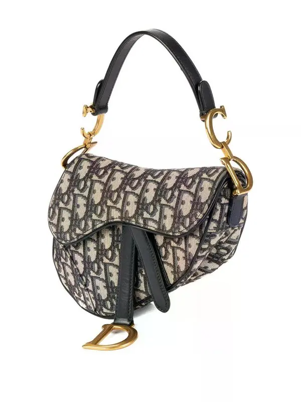 Dior Saddle Monogram Shoulder Bag - Blue