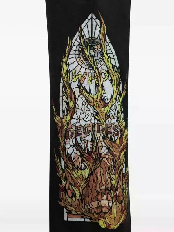WHO DECIDES WAR Flame Glass Track Pants