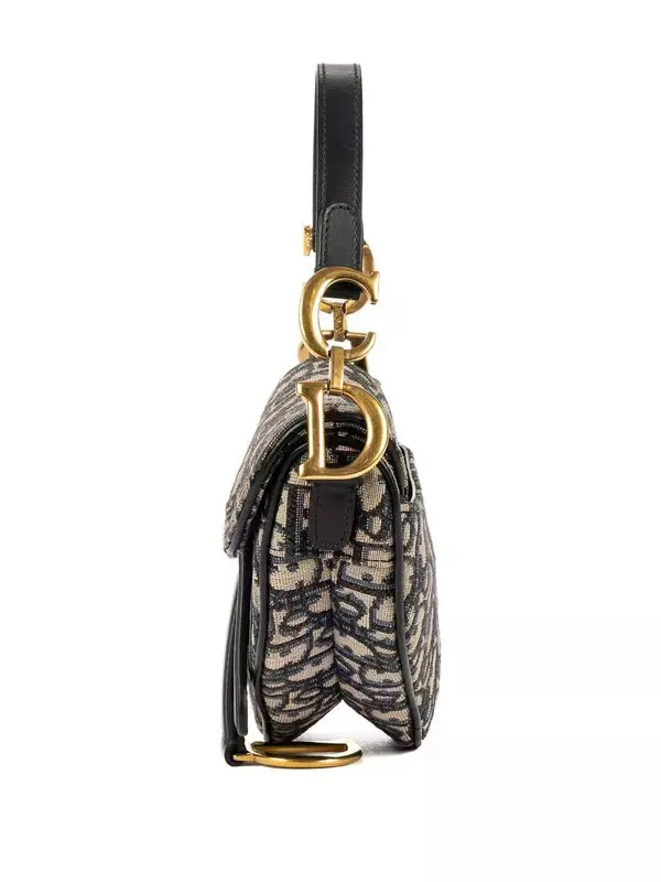 Dior Saddle Monogram Shoulder Bag - Neutrals