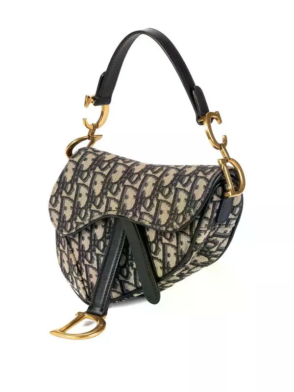 Dior Saddle Monogram Shoulder Bag - Neutrals