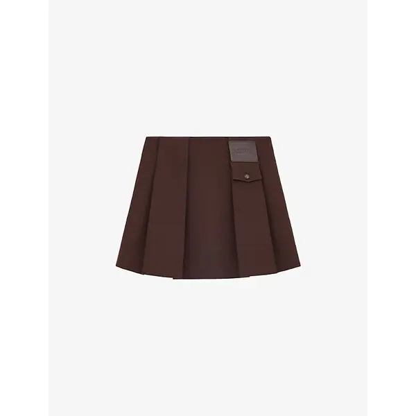 Loewe Pleated Flap-pocket Mini Skirt