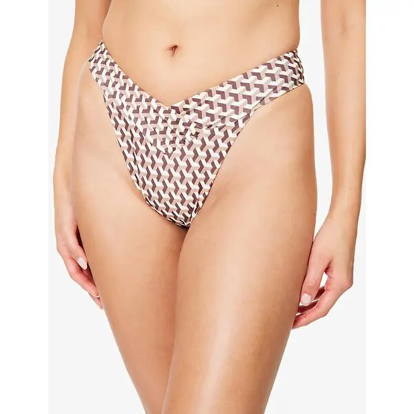 Monday Swimwear Marseille Geometric-print Bikini Bottom