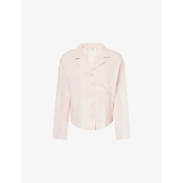 Lounge Crinkle Woven Pyjama Shirt - Pink