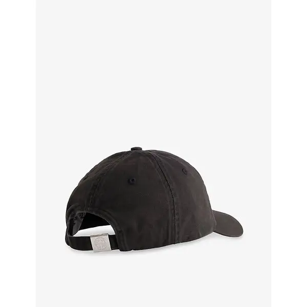Stone Island Brand-embroidered Cotton Baseball Cap - Black