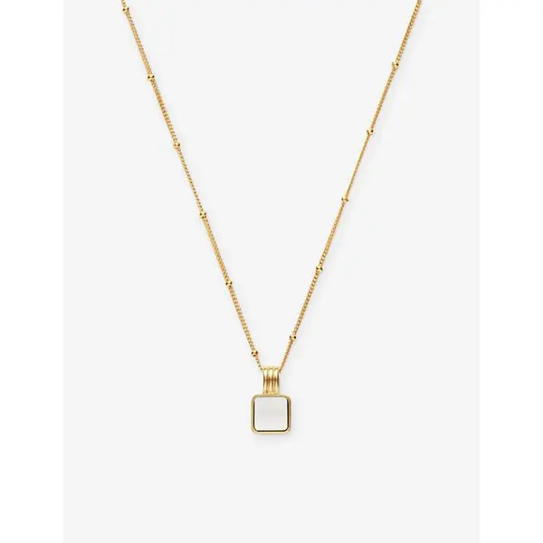 MISSOMA Lucy Williams X Square Mother-of-pearl Pendant Necklace - Gold