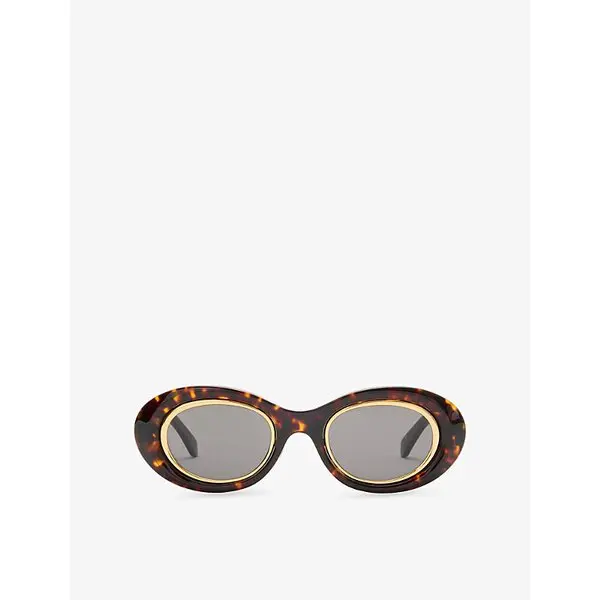 Loewe Oval-frame Acetate Sunglasses - Havana