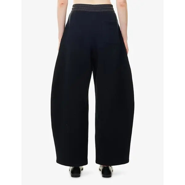 Sacai Drawstring Wide-leg Cotton-blend Jogging Bottoms