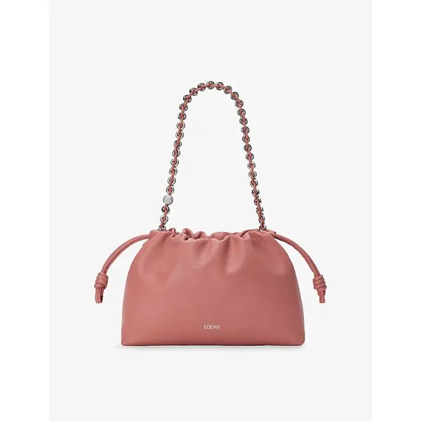 Loewe Flamenco Medium Leather Clutch Bag - Blush