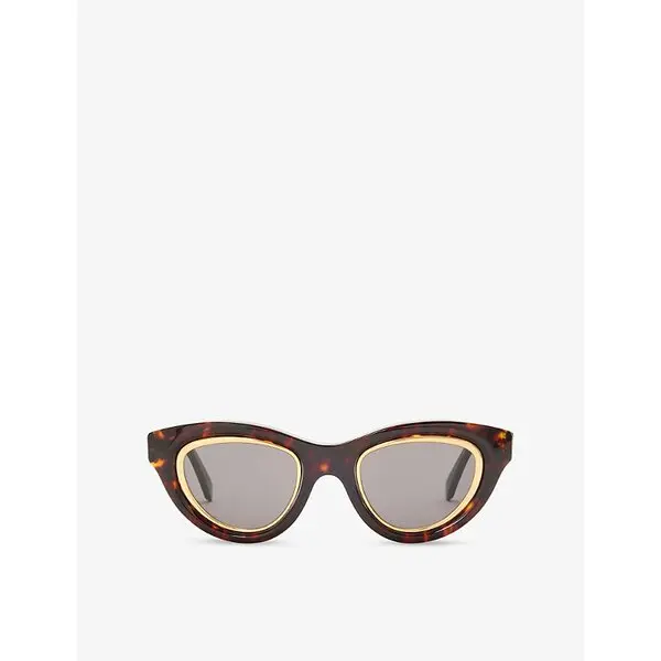 Loewe Cat Eye Mini Anagram Sunglasses - Havana