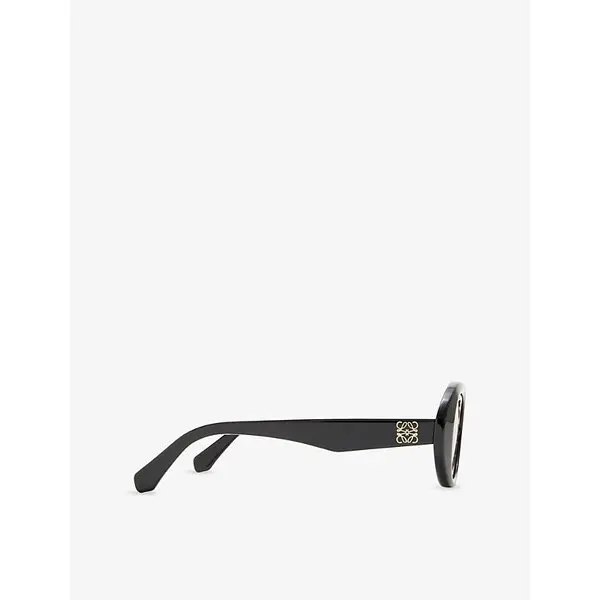 Loewe Mini Anagram Oval-frame Sunglasses - Black
