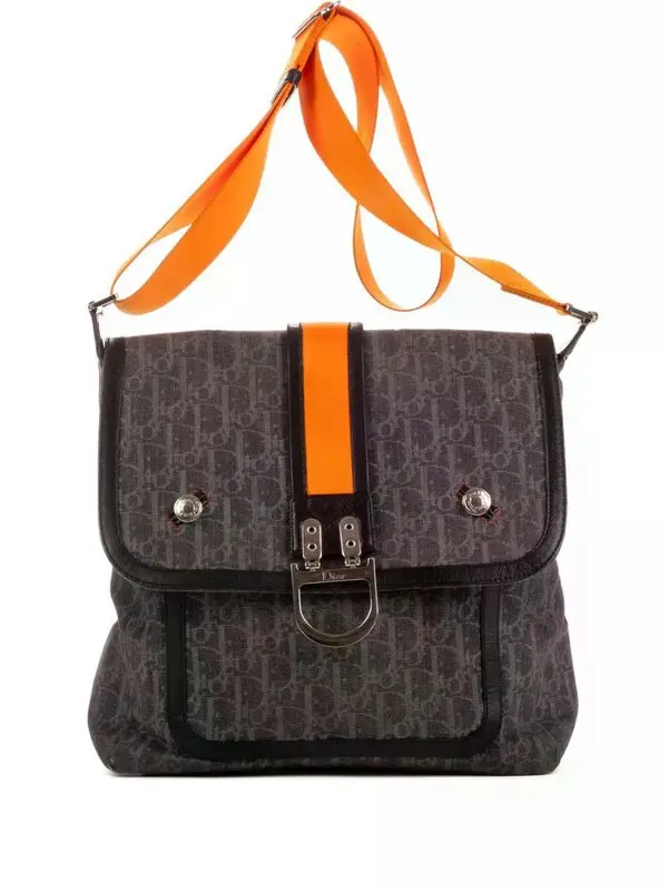 Dior 2000s Monogram Shoulder Bag - Black