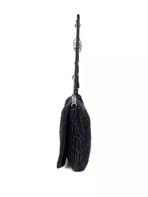 Miu Miu Braided Strap Embellished Shoulder Bag