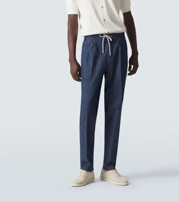 Brunello Cucinelli Pleated Straight Jeans