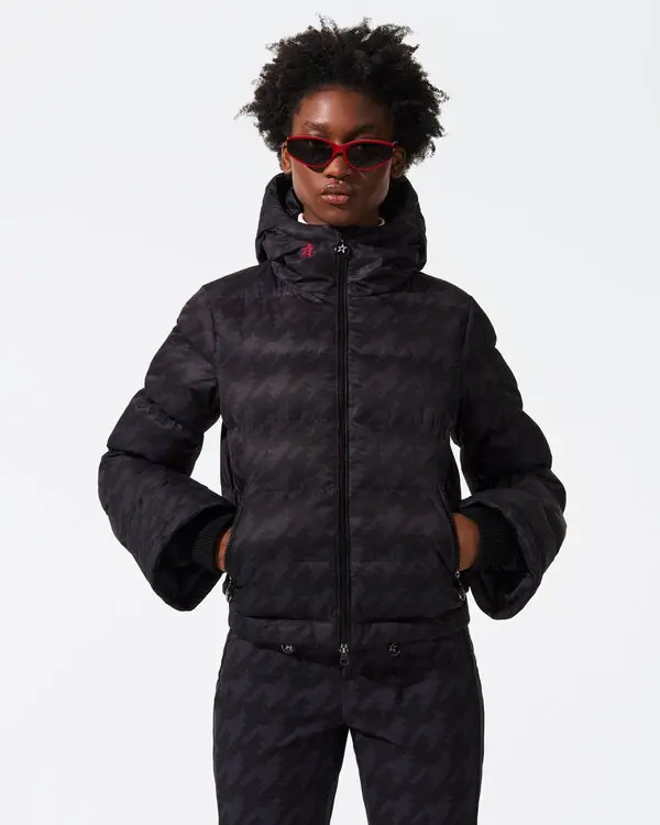 Perfect Moment Houndstooth Polar Flare Down Jacket