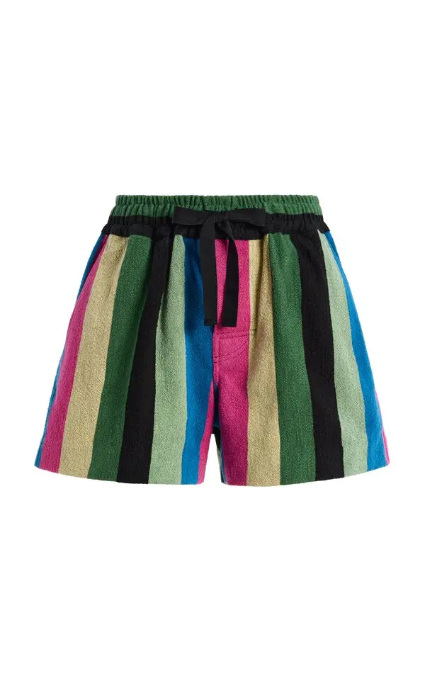 MARRAKSHI LIFE Striped Cotton Shorts - Multi