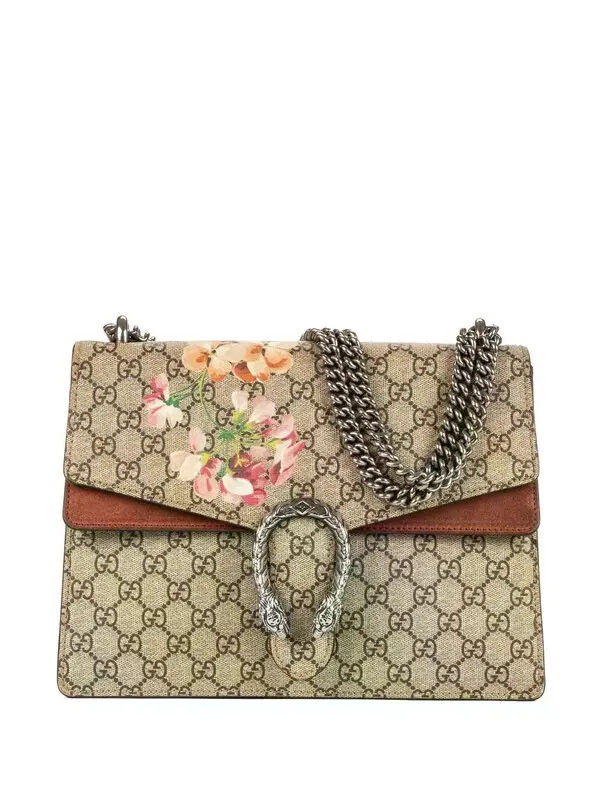 Gucci Floral-print Shoulder Bag - Neutrals