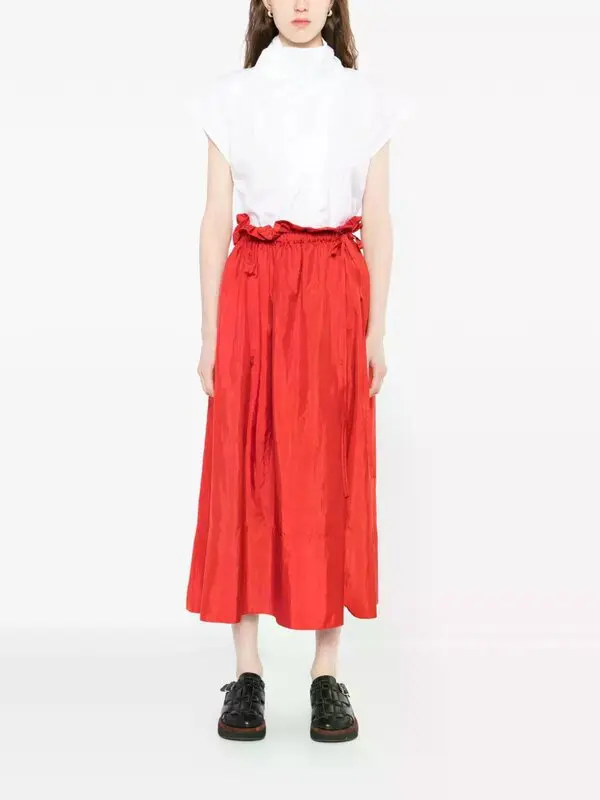 JIL SANDER Ruffled Midi Skirt