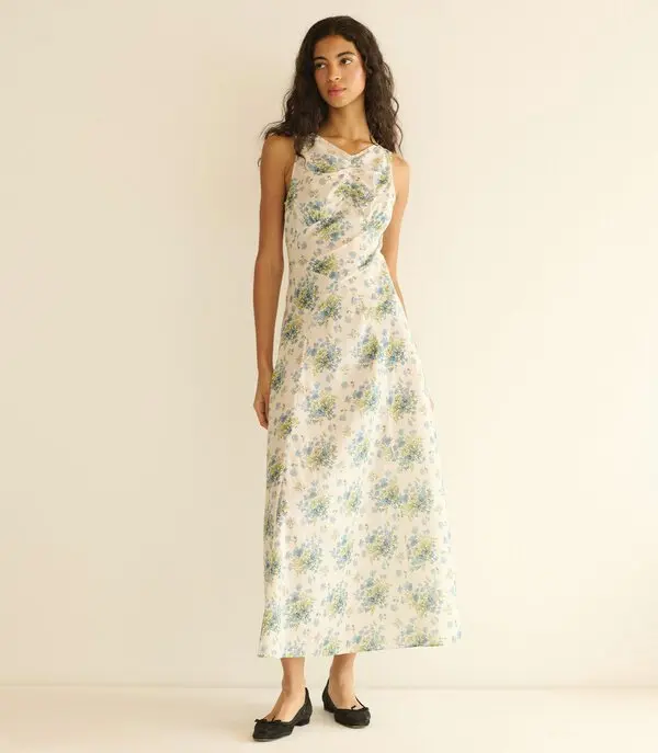 DÔEN Bruna Floral Print Dress - Crème Lantana Floral