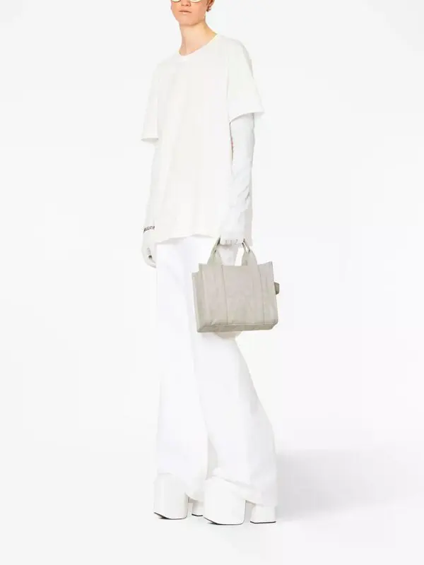 Marc Jacobs Outline Monogram Small Tote Bag - White