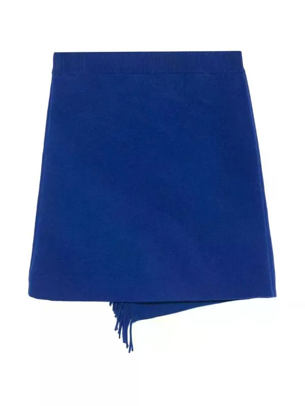 LISA YANG Mette Fringed Asymmetric Mini Skirt