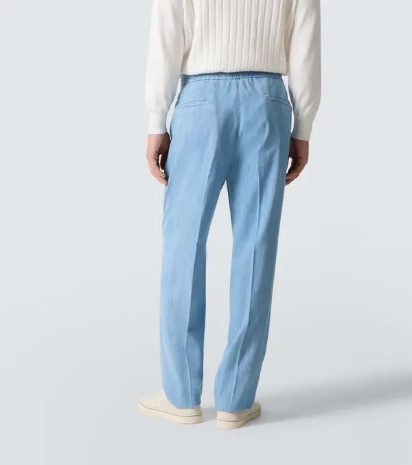 Brunello Cucinelli Pleated Straight Jeans - Blue